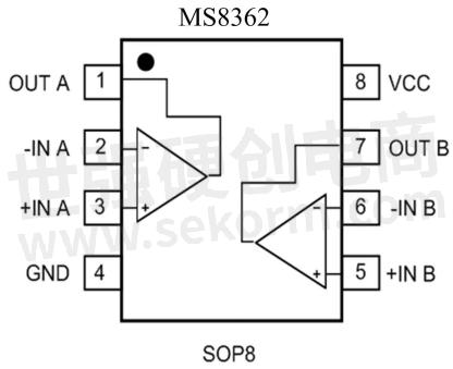 【产品】轨到轨输入输出运算放大器MS8361/8362系列，低噪9.5nV/√Hz、宽带宽 16MH