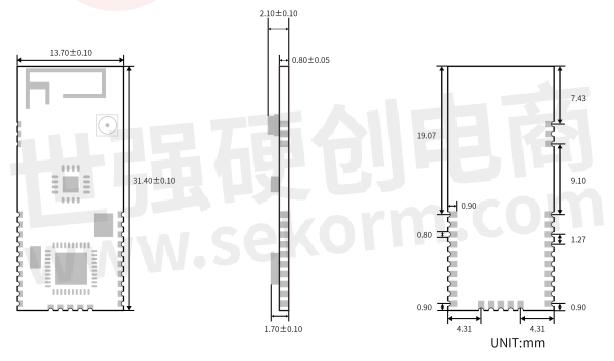 【产品】基于CC2541+CC2592芯片的低功耗蓝牙射频模块RF-BMPA-2541B1，内置LN