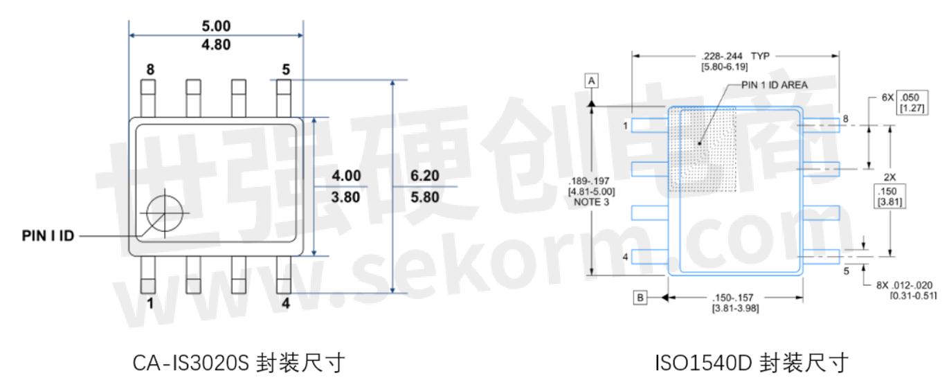 【选型】可PTP替代ISO1540D的双向双通道I²C隔离器的CA-IS3020S，部分性能更优