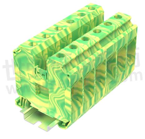 【产品】采用螺钉式接线方式的导轨接线端子TU35-2-PE，间距16mm，通过CE和UL认证