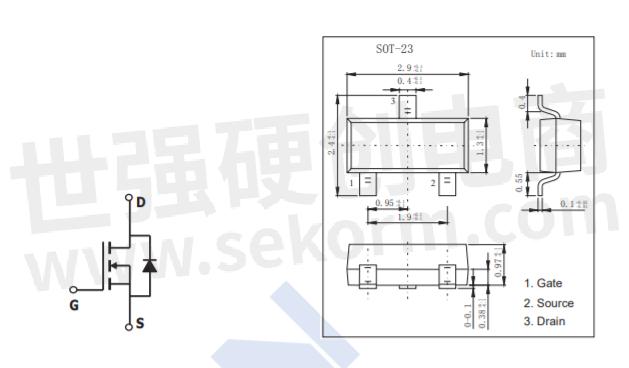 【产品】国产N通道增强型MOSFET AO3404 (KO3404)，性能优良，漏源电压为30V