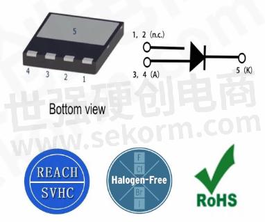 【产品】采用DFN8*8封装的碳化硅肖特基功率二极管G4S06508QT，广泛应用于风力发动机等领域
