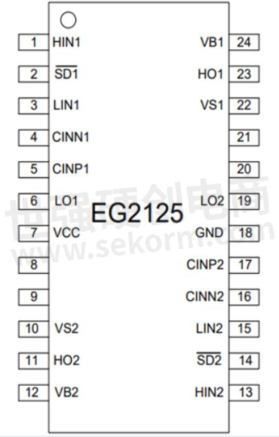 【产品】国产带过流保护全桥驱动专用芯片EG2125，采用高端悬浮自举电源设计，耐压可达600V