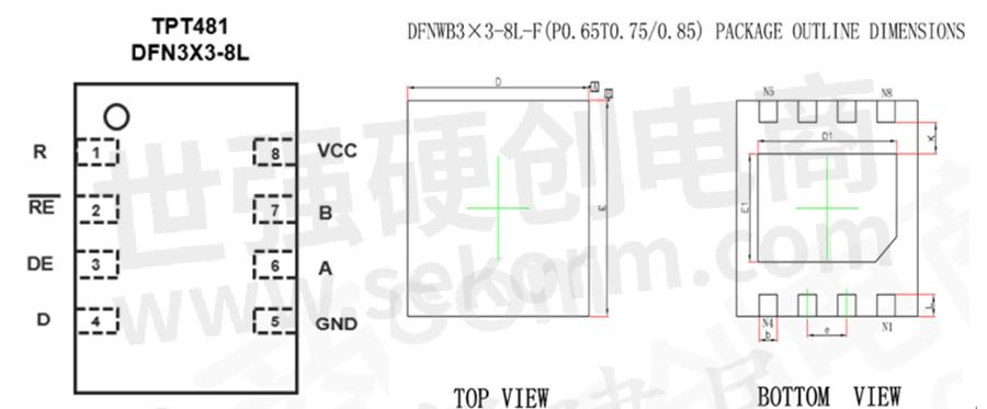 【应用】3x3mm的485通信芯片TPT481L1-DF6R满足小体积手持通信终端需求，最高支持25