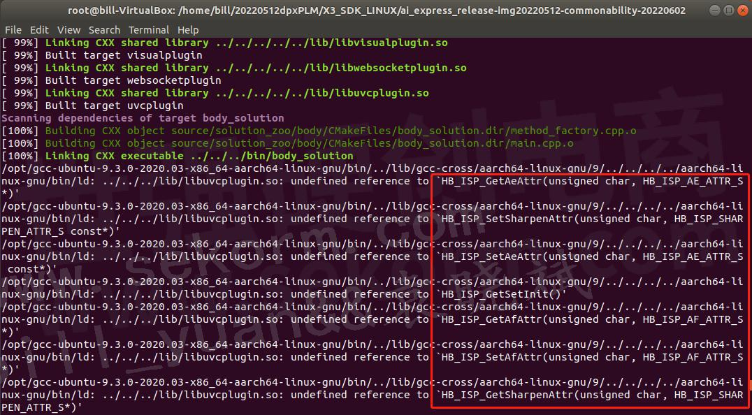 【经验】地平线SOC X3M ai express中调用isp库函数链接失败问题解决方法