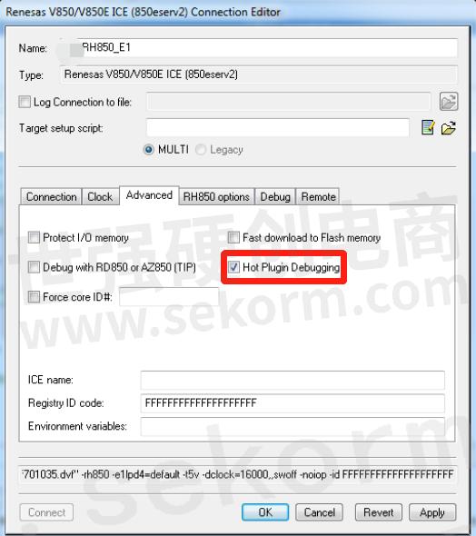 【经验】介绍瑞萨MCU RH850 F1K系列在GHS开发环境中使用热插拔调试方法