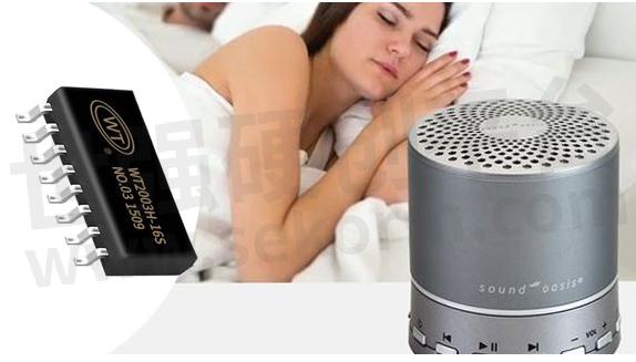 高品质语音芯片WT2003HX助力实现睡眠仪高音质无缝循环播放，支持标准IO口外设按键和LED驱动