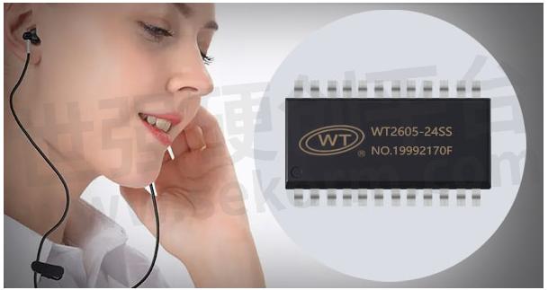 WT2605-24SS音频蓝牙录放语音芯片：标准蓝牙功能与多样化存储播放方式提供更方便的用户体验