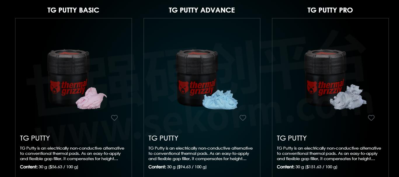 TG Putty Gap Fillers – Basic, Advance, and Pro in