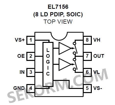 【产品】3.5A峰值驱动电流引脚驱动器EL7156，时钟速度高达40MHz